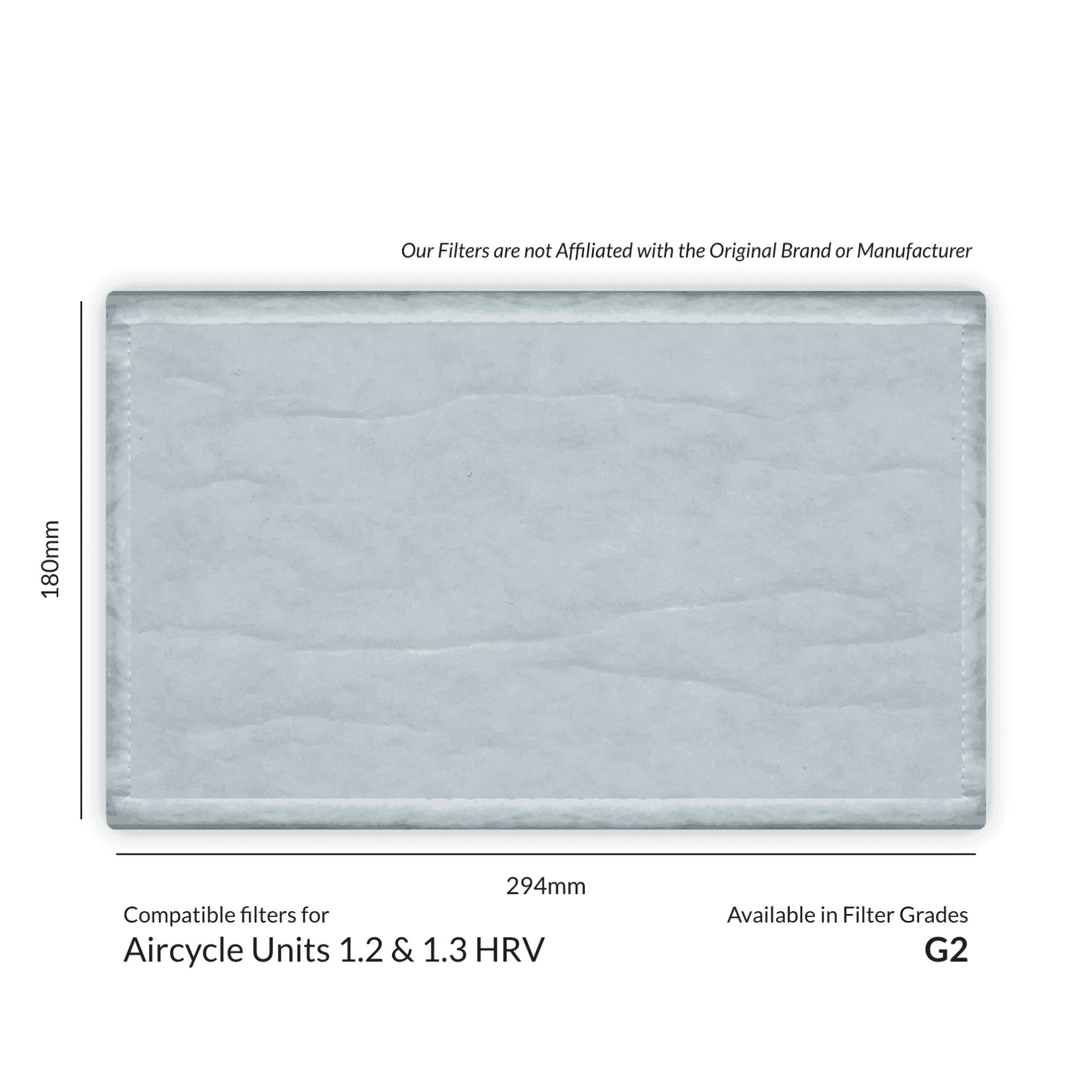 Brookvent Aircycle 1.2 & 1.3 HRV Replacement Filter Set - MVHR.shop