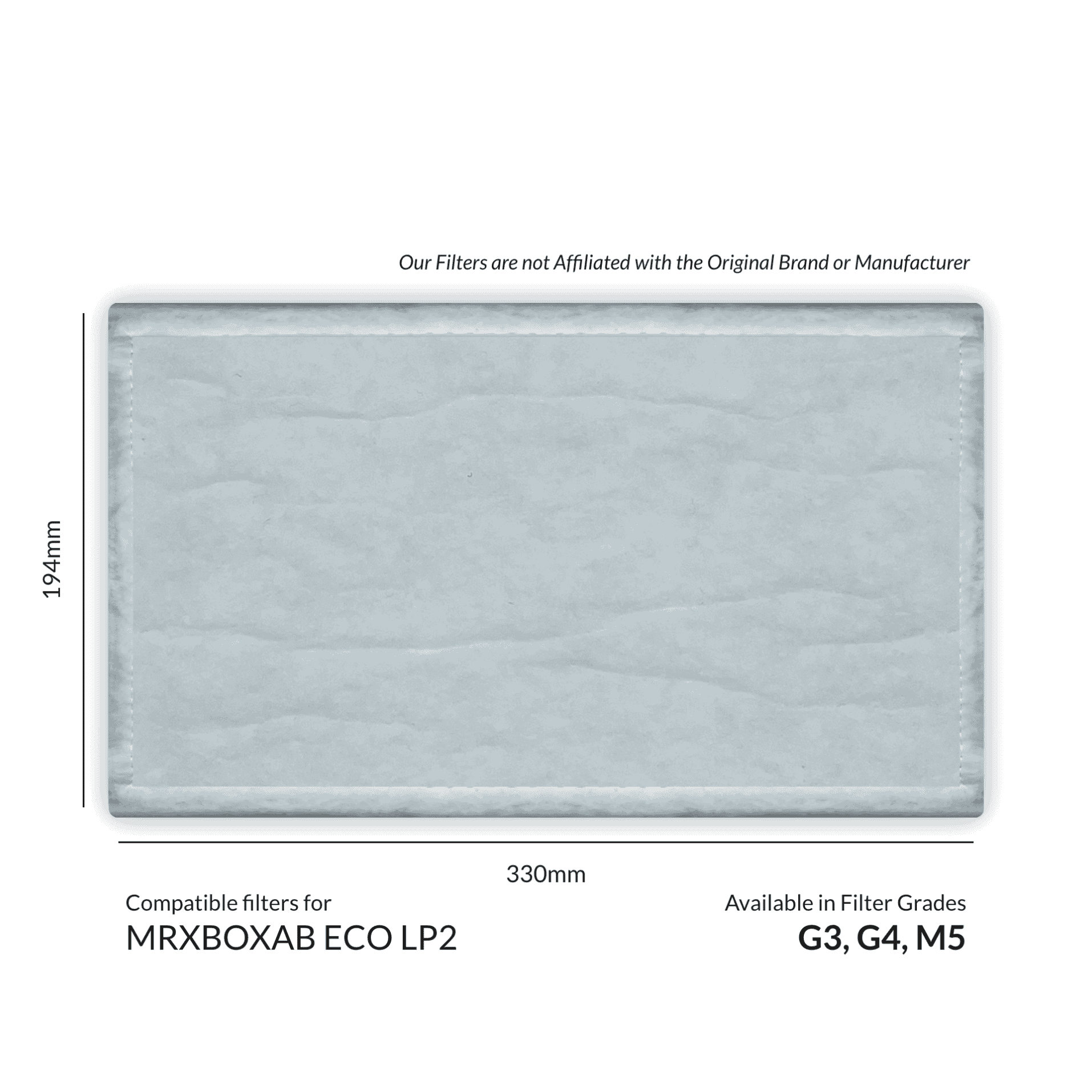 Nuaire MRXBOXAB ECO LP2 Compatible Replacement Filter Set - MVHR.shop